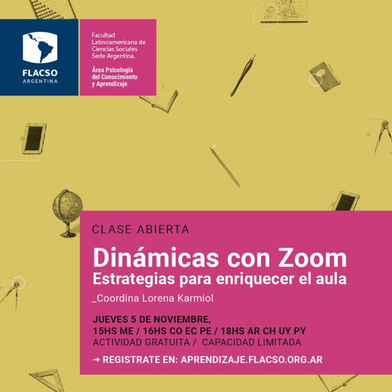 Dinámicas con Zoom. Estrategias para enriquecer el aula